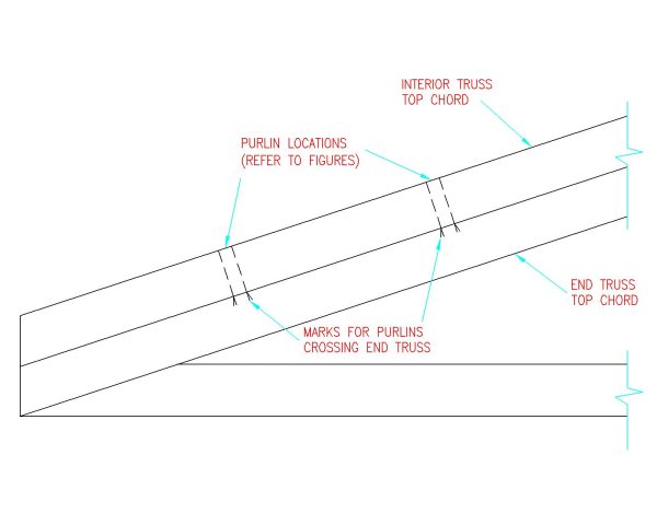 Placing Purlins Overhanging Lowered End Truss - Hansen Buildings
